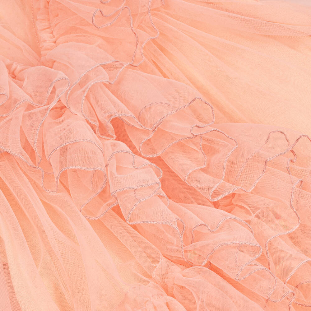 RaspberryPlum - Girls Pink Tulle Ruffle Dress | Childrensalon