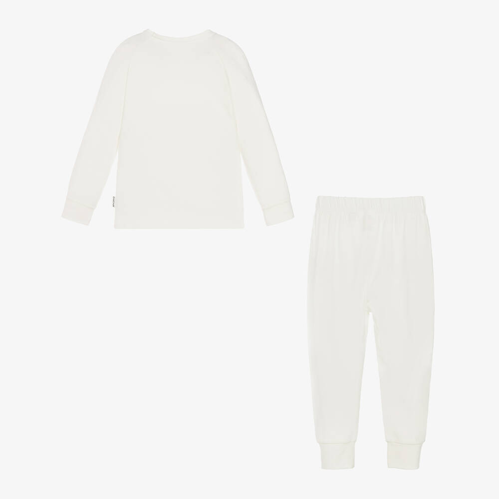 Roarsome - White Bamboo Jersey Base Layer Set | Childrensalon