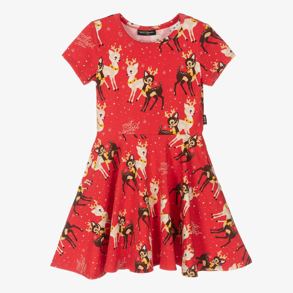 Rock Your Baby - Red Cotton Comet & Cupid Dress | Childrensalon