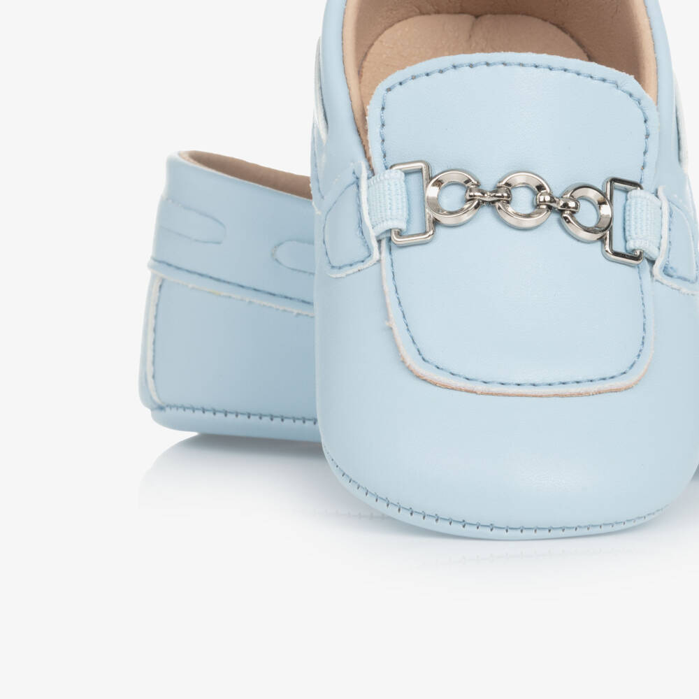 Sevva - Boys Pale Blue Pre-Walker Loafers | Childrensalon