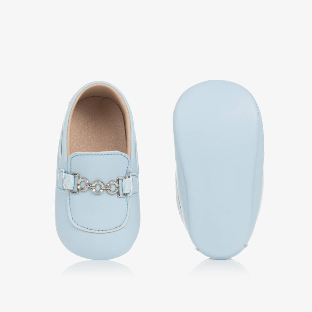 Sevva - Boys Pale Blue Pre-Walker Loafers | Childrensalon