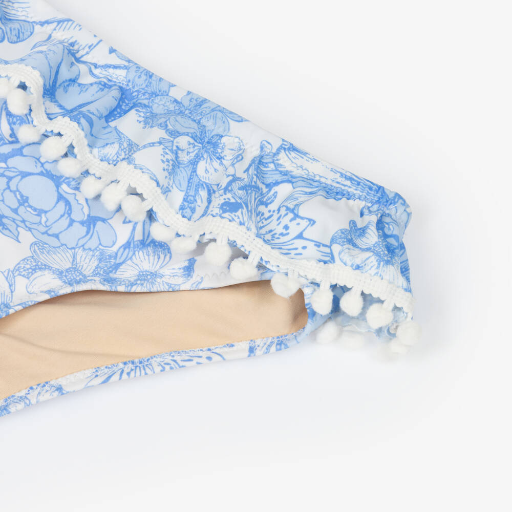 Shade Critters - Girls Blue Seashell Tankini (UPF50+) | Childrensalon