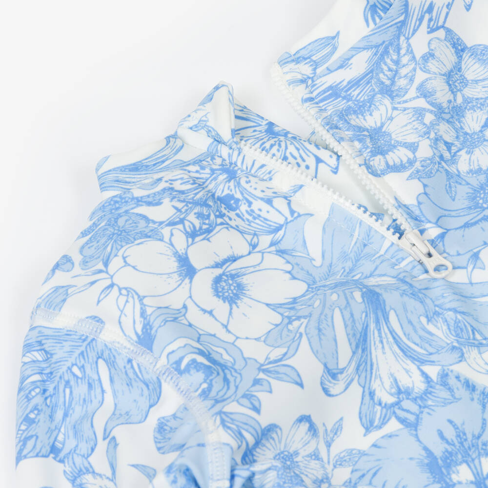 Shade Critters - Girls Blue Seashell Tankini (UPF50+) | Childrensalon