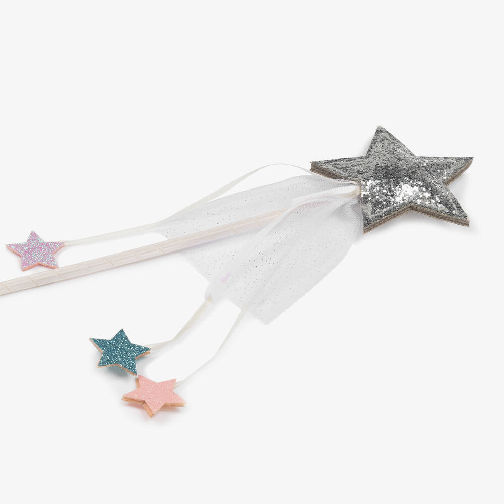 Souza - Girls Silver Sparkly Star Wand | Childrensalon