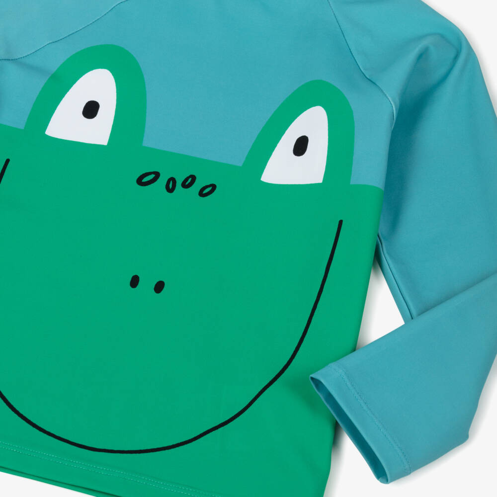 Stella McCartney Kids - Boys Blue & Green Frog Swim Top (UPF50 ...