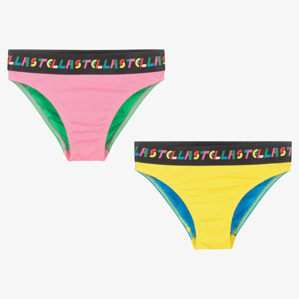 Stella McCartney Kids - Girls Organic Cotton Knickers (2 Pack ...