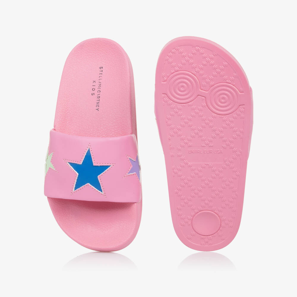 Stella McCartney Kids - Girls Pink Star Sliders | Childrensalon