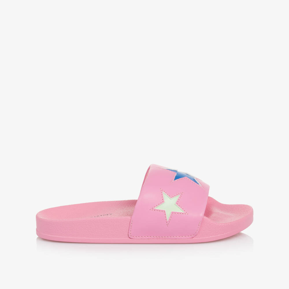 Stella McCartney Kids - Girls Pink Star Sliders | Childrensalon