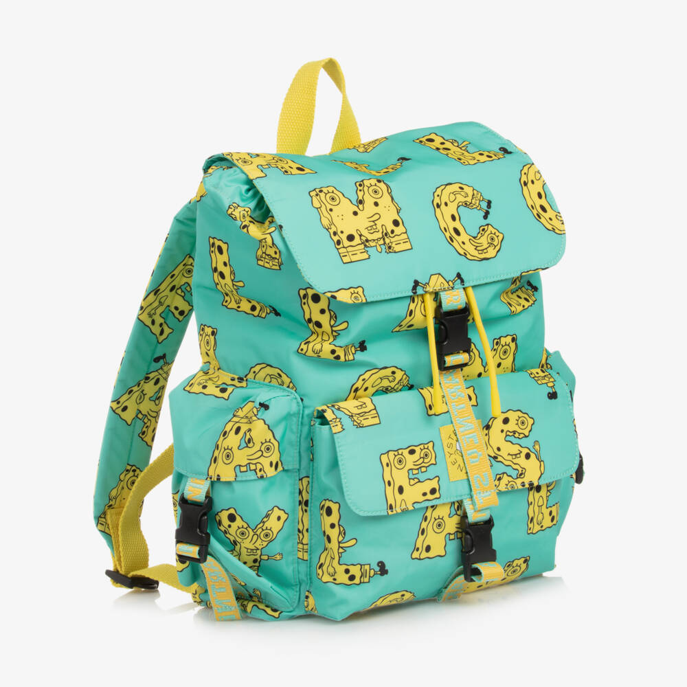 Stella McCartney Kids - Turquoise Blue SpongeBob Backpack (38cm ...