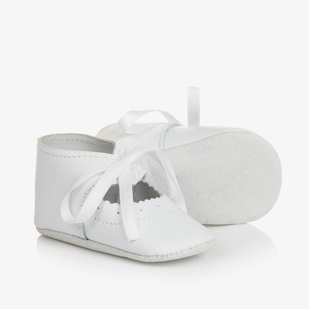 Tartine et Chocolat - Baby Girls White Leather Pre-Walker Shoes ...