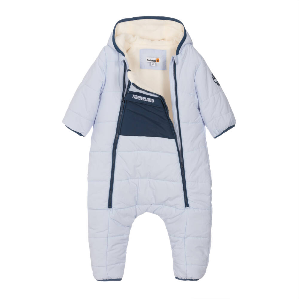 Timberland - Baby Boys Blue Padded Snowsuit | Childrensalon