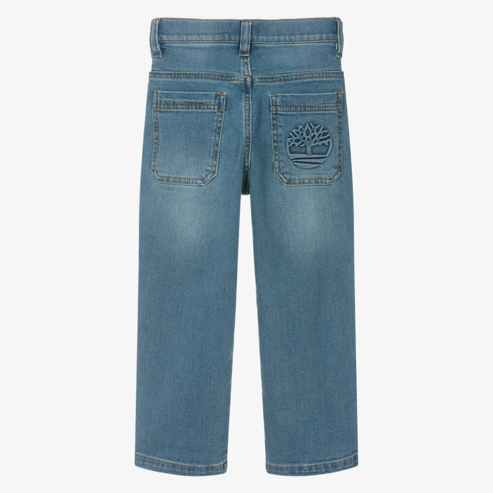 Timberland - Boys Blue Denim Loose Fit Jeans | Childrensalon