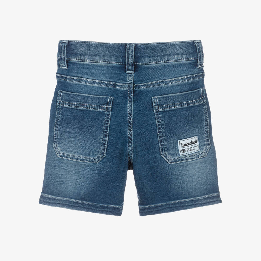 Timberland - Boys Blue Denim Loose Fit Shorts | Childrensalon
