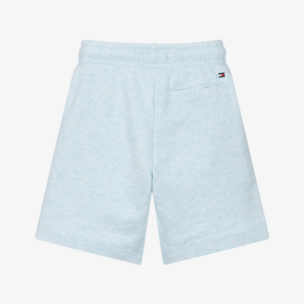 Tommy Hilfiger - Boys Blue Marl Varsity Logo Jersey Shorts | Childrensalon