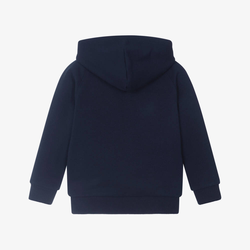 Tommy Hilfiger - Boys Navy Blue Cotton Varsity Logo Hoodie | Childrensalon