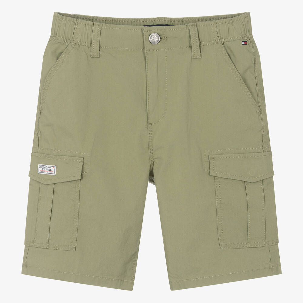 Tommy Hilfiger - Teen Boys Khaki Straight Fit Cargo Shorts | Childrensalon