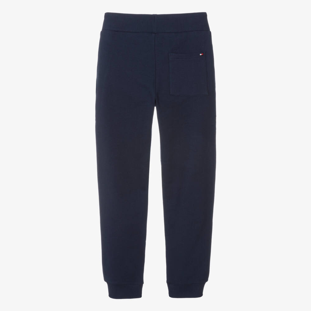 Tommy Hilfiger - Teen Boys Navy Blue Cotton Joggers With Flag Logo | Childrensalon