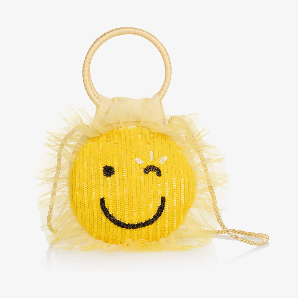 Tutu du Monde - Girls Yellow Sequin Sun Handbag (17cm) | Childrensalon