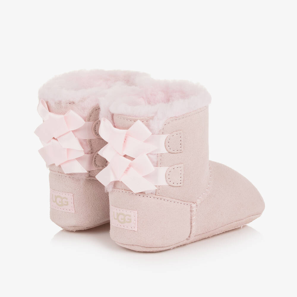 UGG - Baby Girls Pink Suede Pre-Walker Boots | Childrensalon