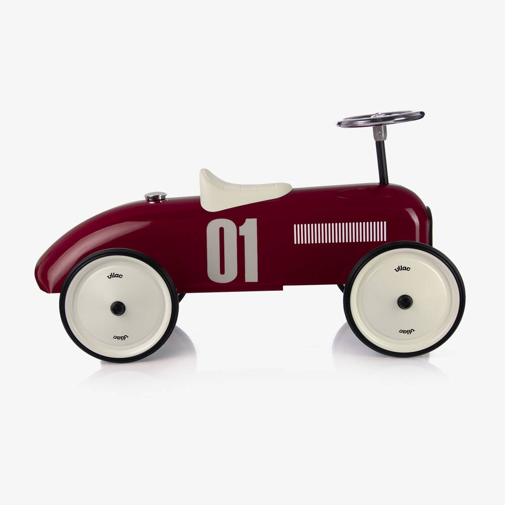 Vilac - Dark Red Ride-On Vintage Car (76cm) | Childrensalon