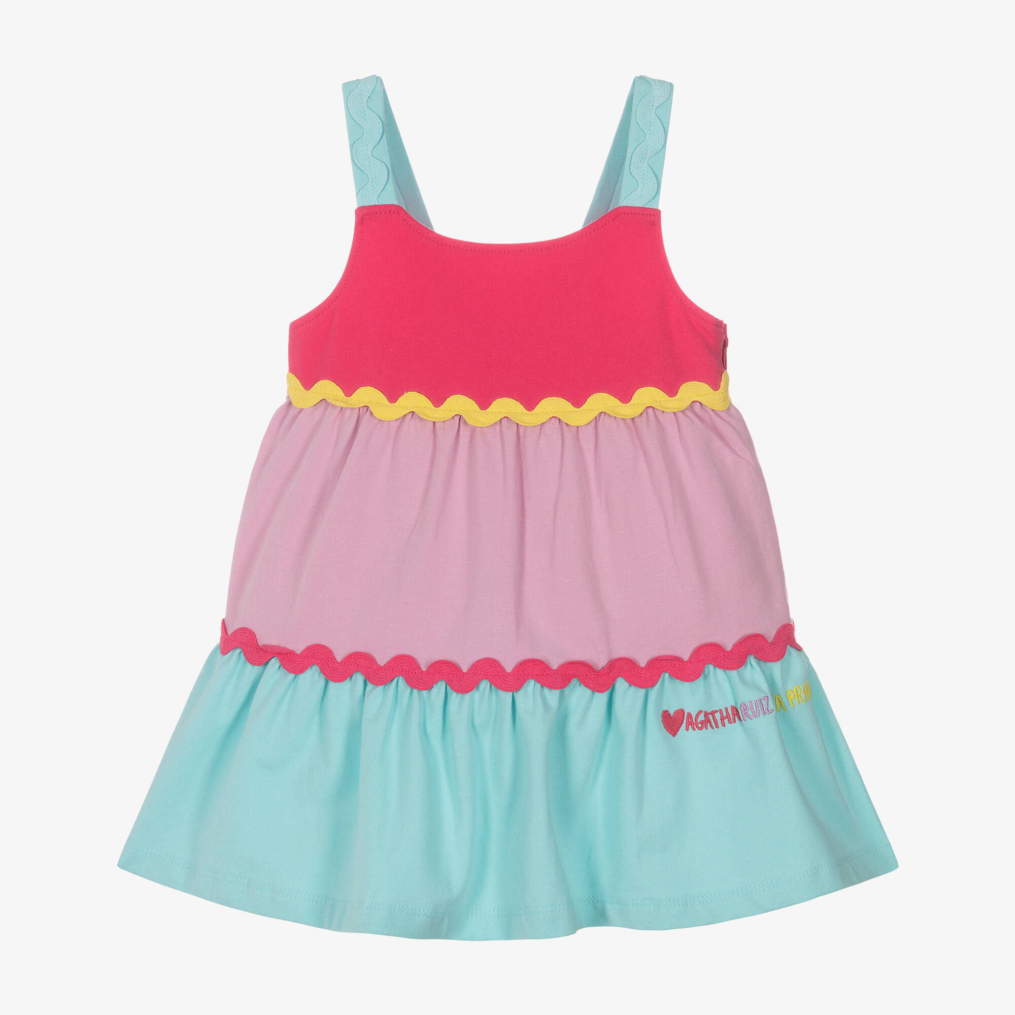 Agatha Ruiz de la Prada - Girls Pink, Purple & Blue Cotton Jersey ...