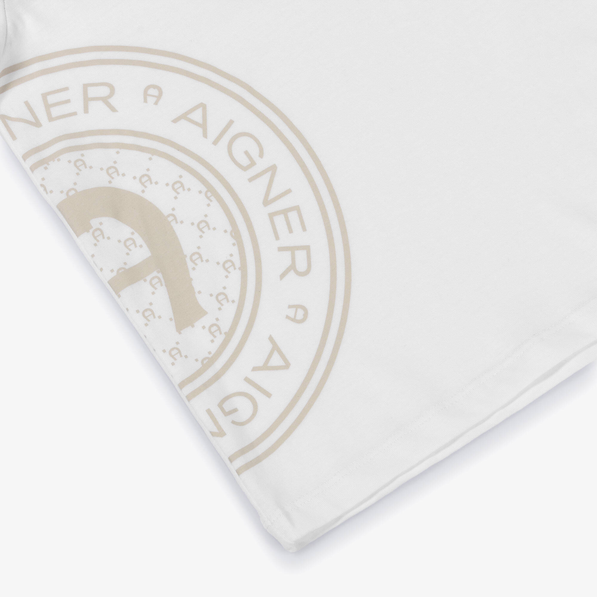 AIGNER - Boys White & Beige Cotton Polo Shirt with Logo Detail ...