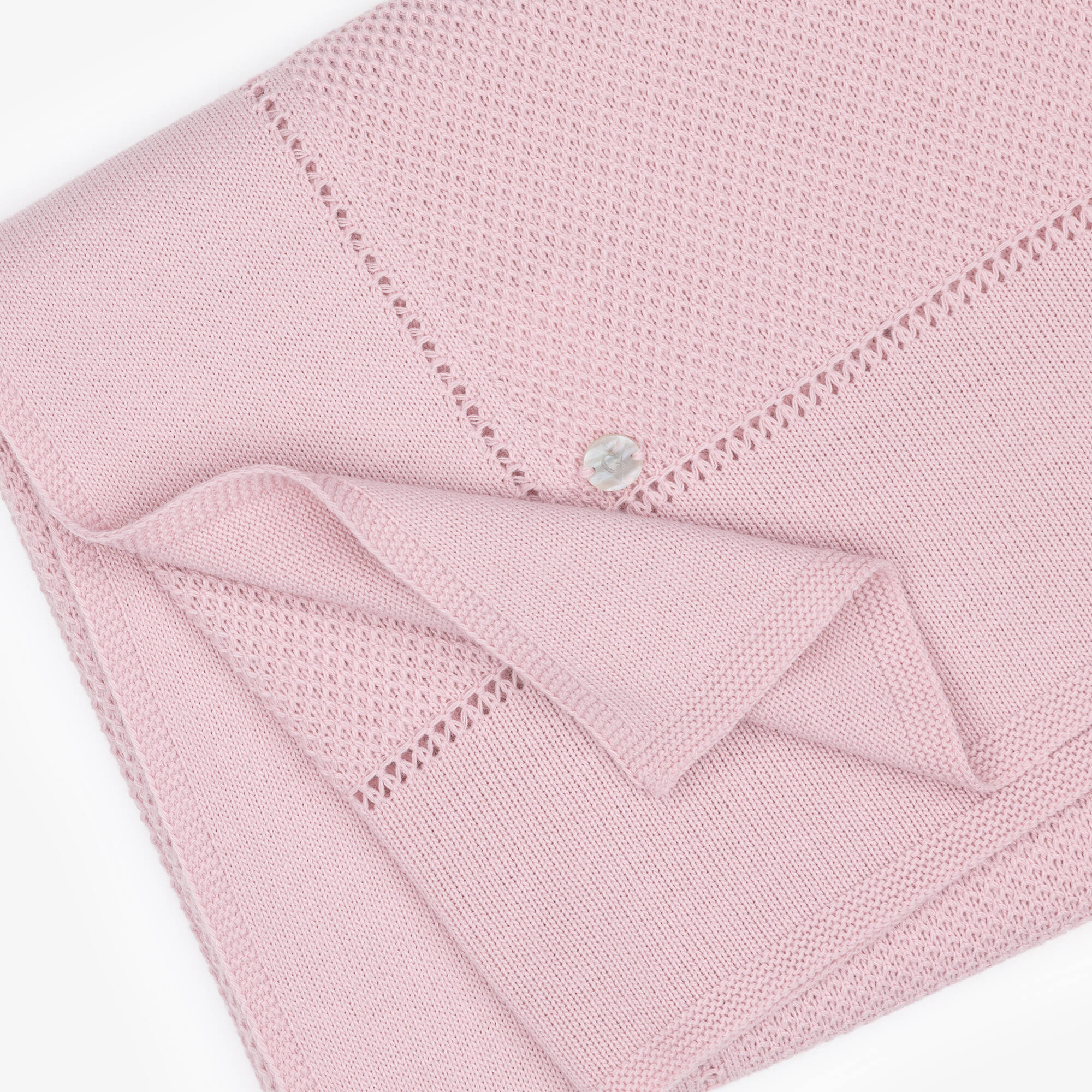 Artesanía Granlei - Pink Knitted Baby Blanket (107cm) | Childrensalon