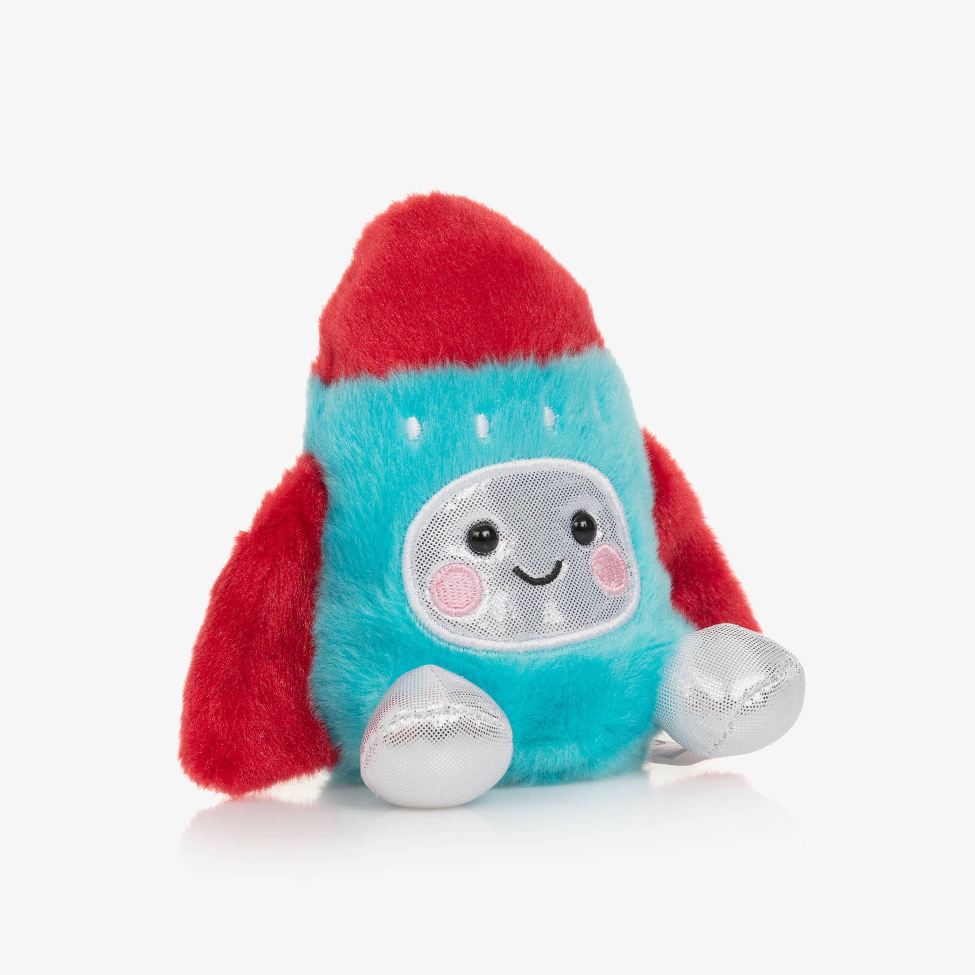 Aurora - Red & Blue Mars Rocket Ship Soft Toy (13cm) | Childrensalon