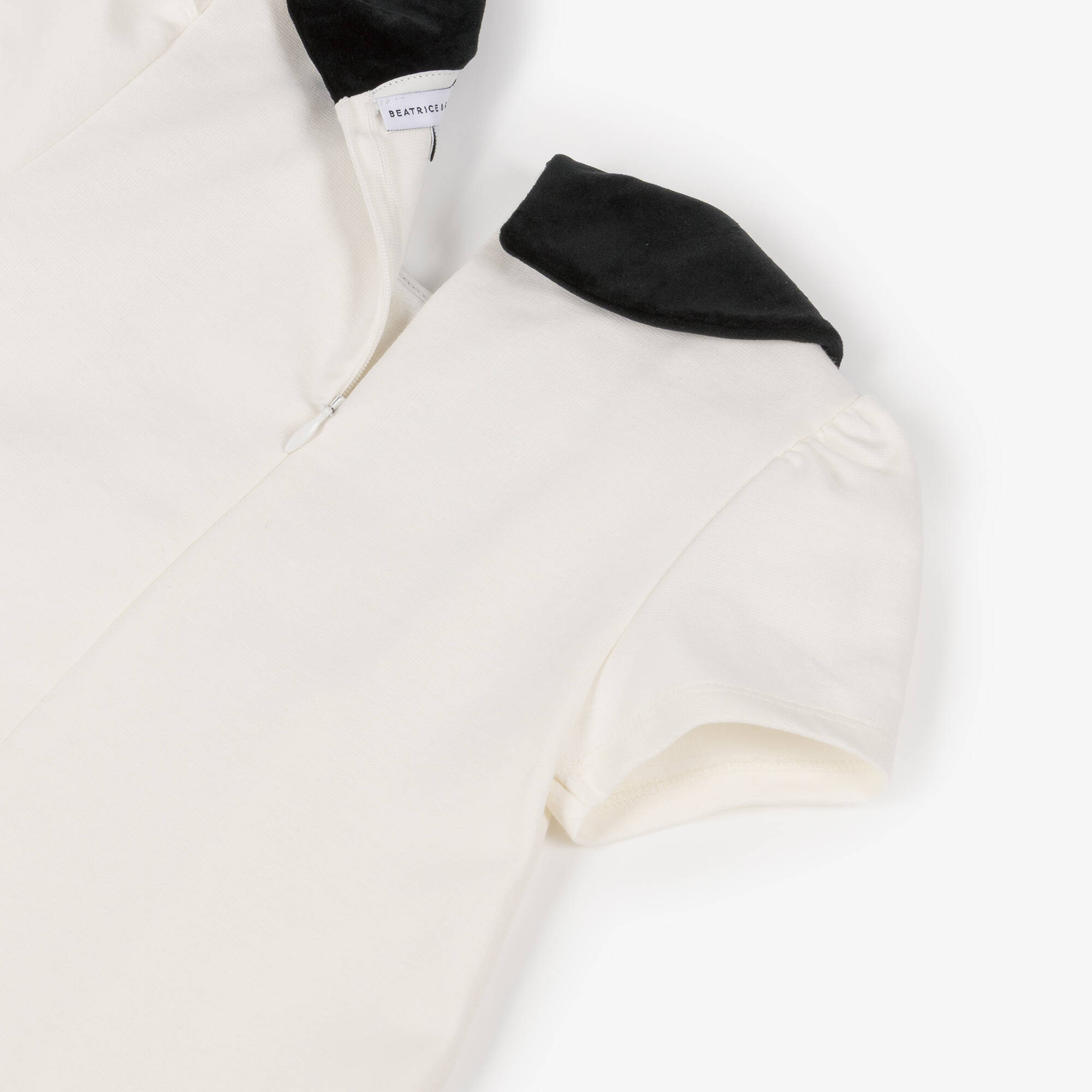 Beatrice & George - Girls Ivory & Black Milano Jersey Dress | Childrensalon