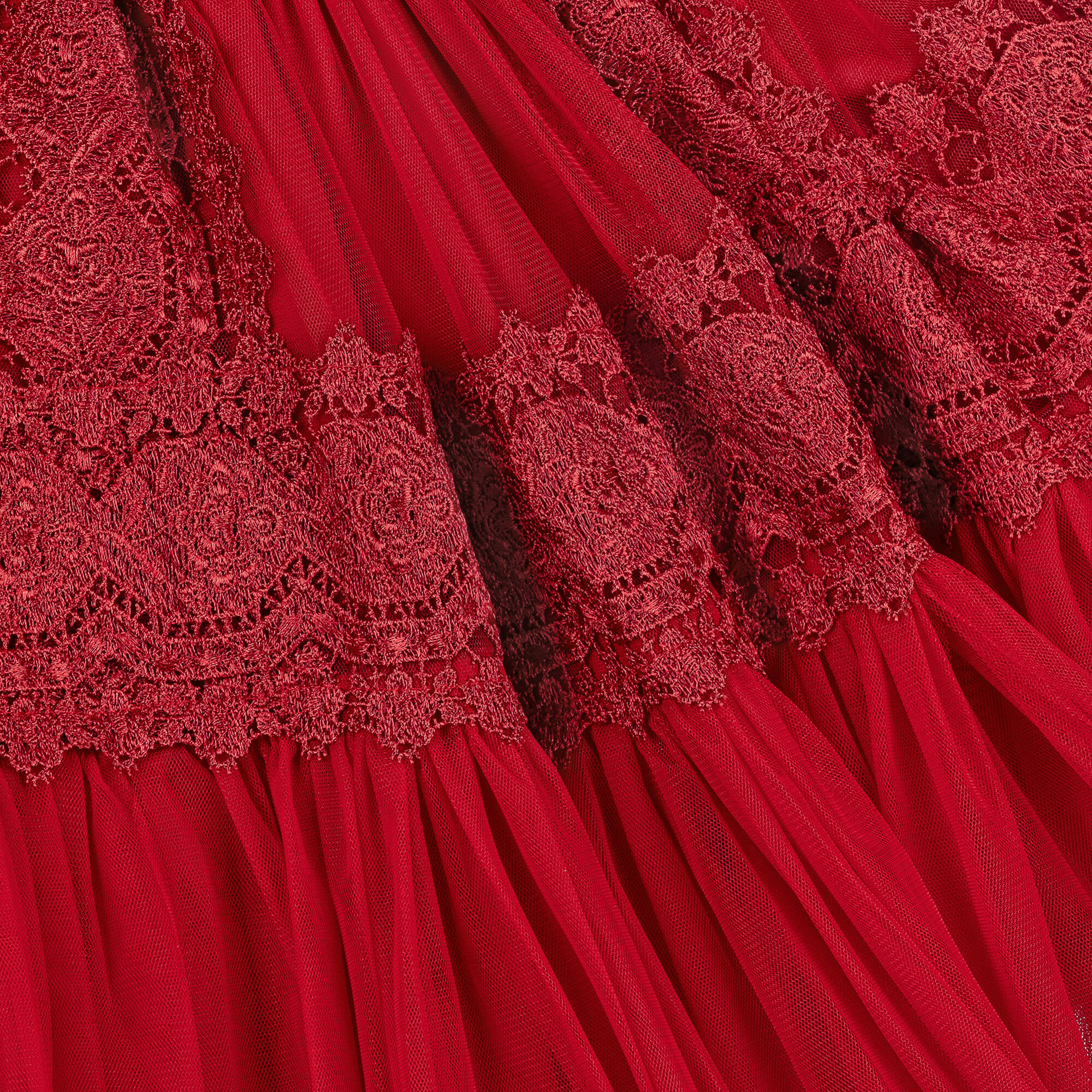 Beau KiD - Girls Red Tulle & Lace Dress | Childrensalon