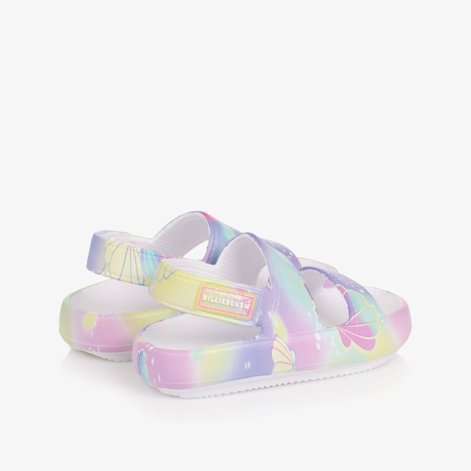 Billieblush - Girls Lilac Purple Seashell Print Rubber Sandals ...