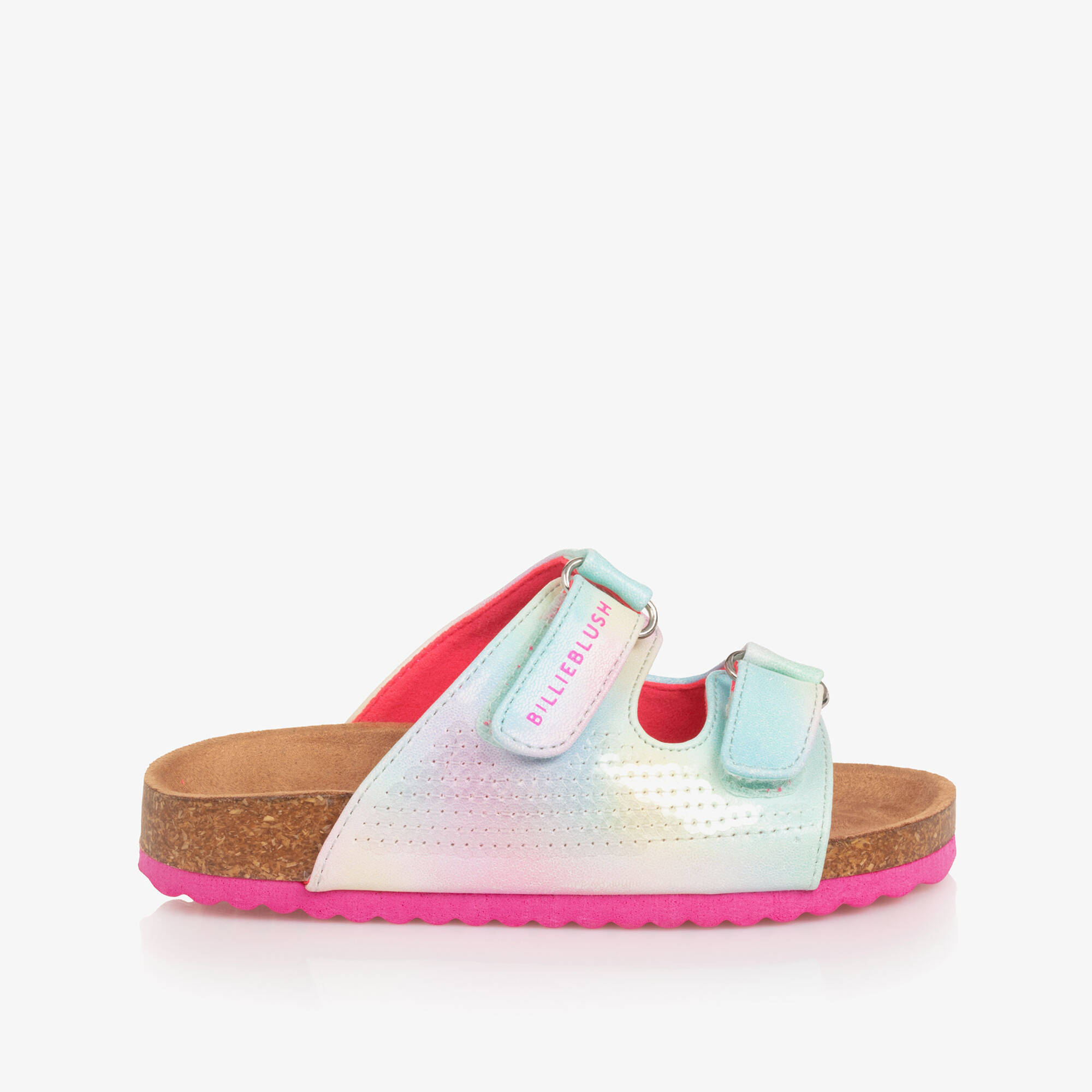 Billieblush - Girls Sequin Embellished Pale Blue Sliders | Childrensalon