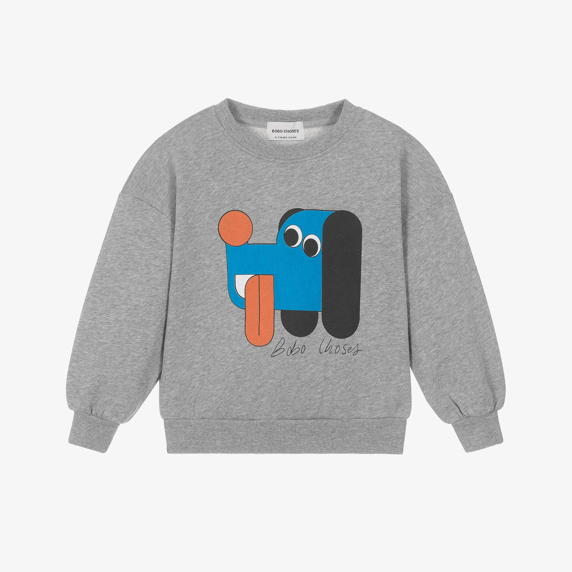 Bobo Choses - Grey Dog Print Organic Cotton Sweatshirt | Childrensalon