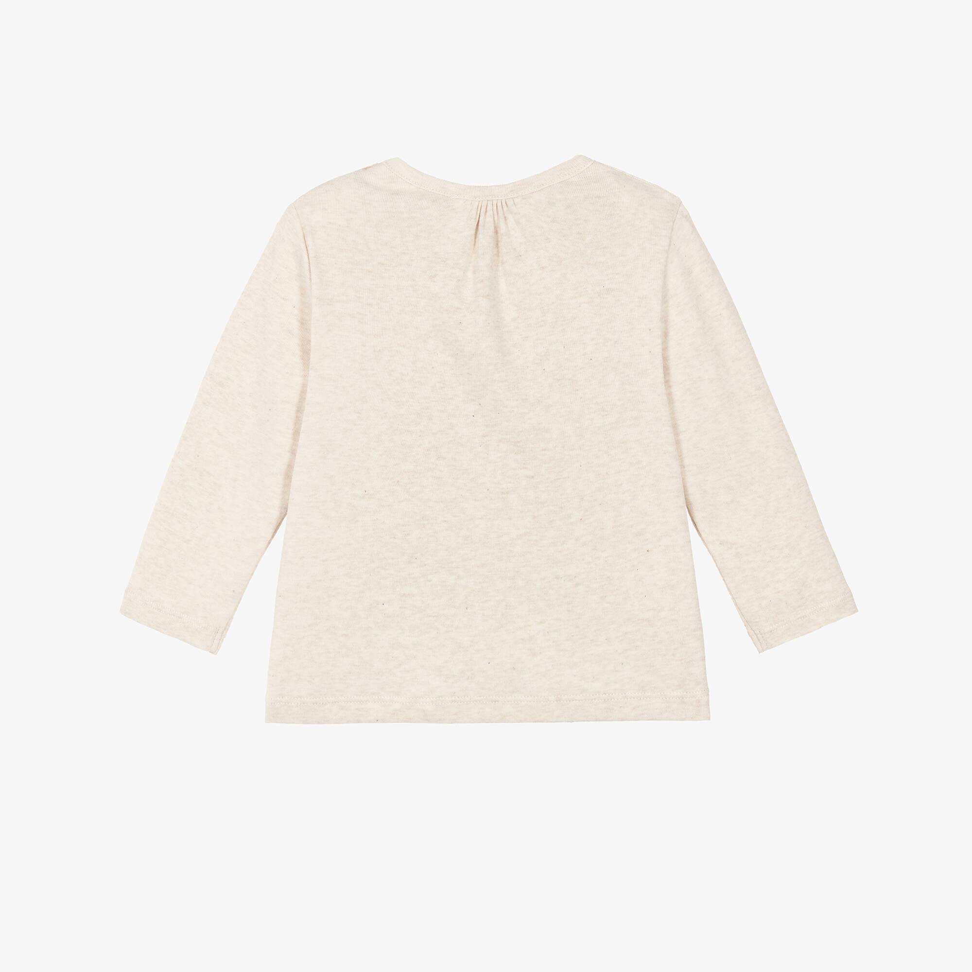 Bonpoint - Baby Girls Beige Cotton Wildflower Long Sleeve Top ...