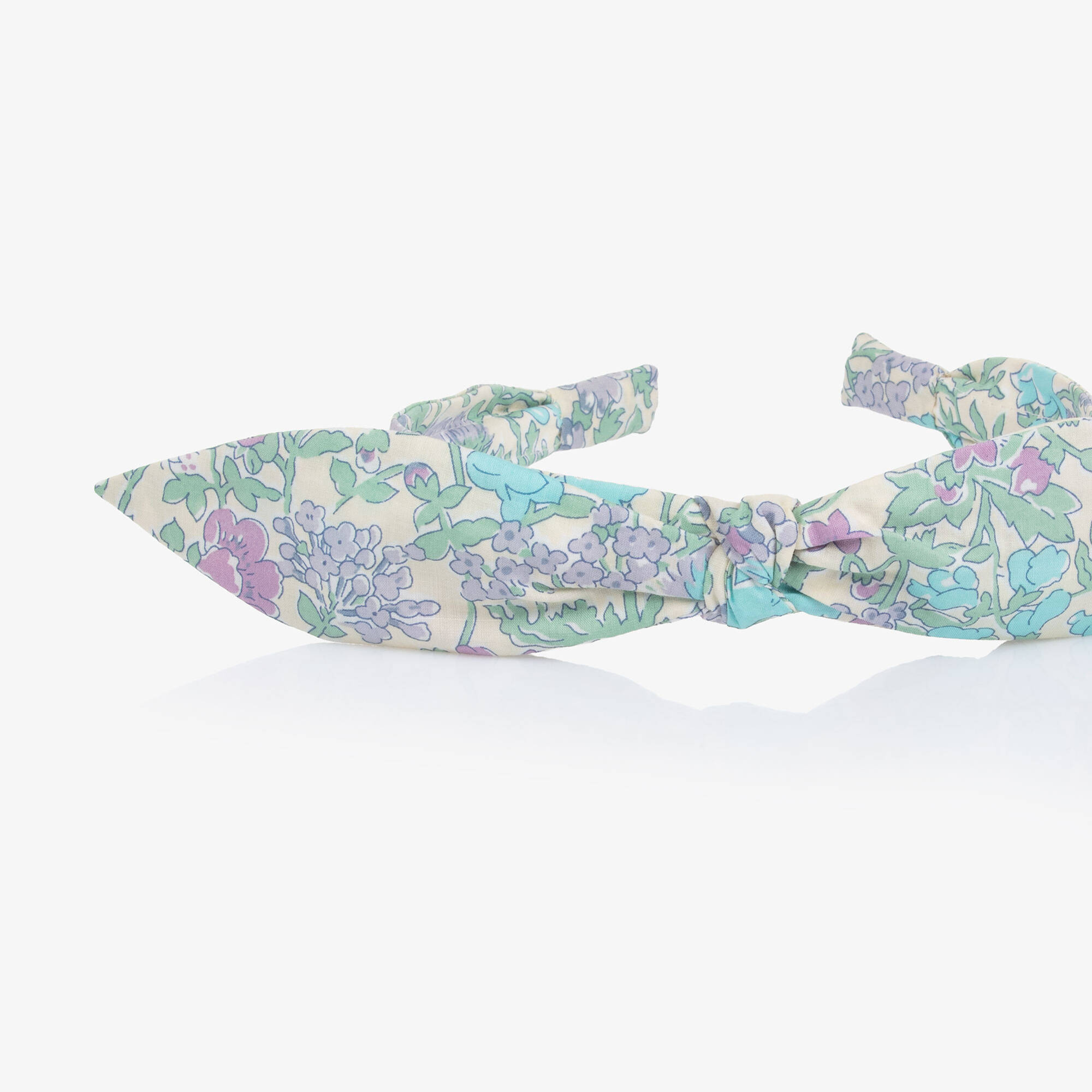 Bonpoint - Girls Blue Floral Liberty Print Hairband | Childrensalon