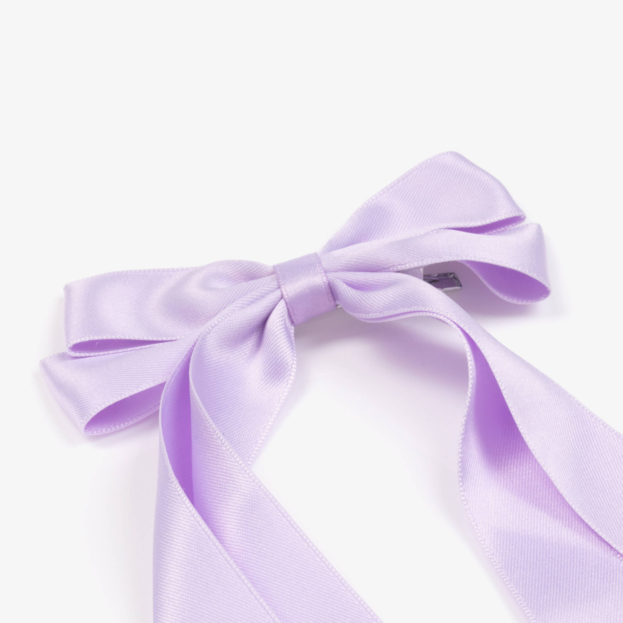 Bowtique London - Girls Lilac Bow Hair Clip (12cm) | Childrensalon