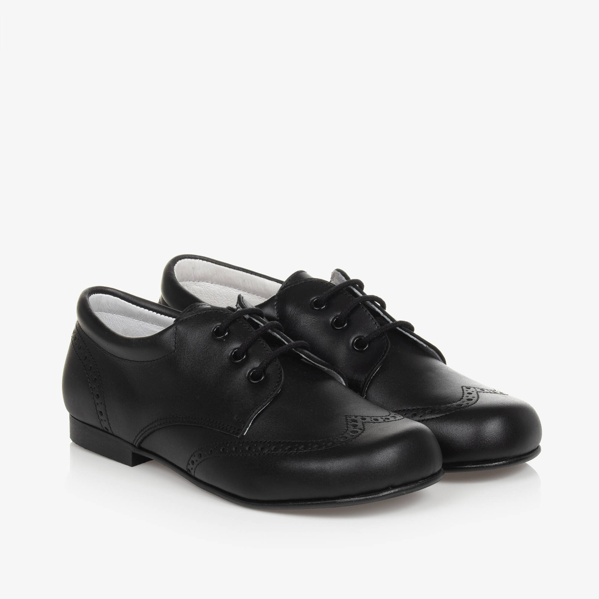 Children's Classics - Boys Black Leather Brogues | Childrensalon