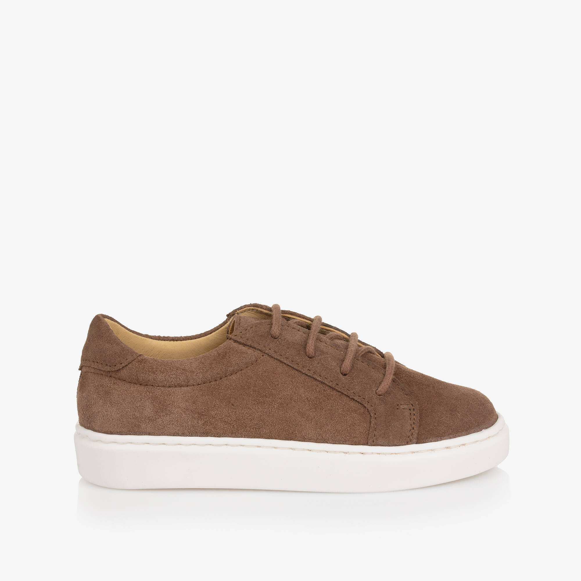 Children's Classics - Boys Brown Suede Leather Lace-Up Trainers ...