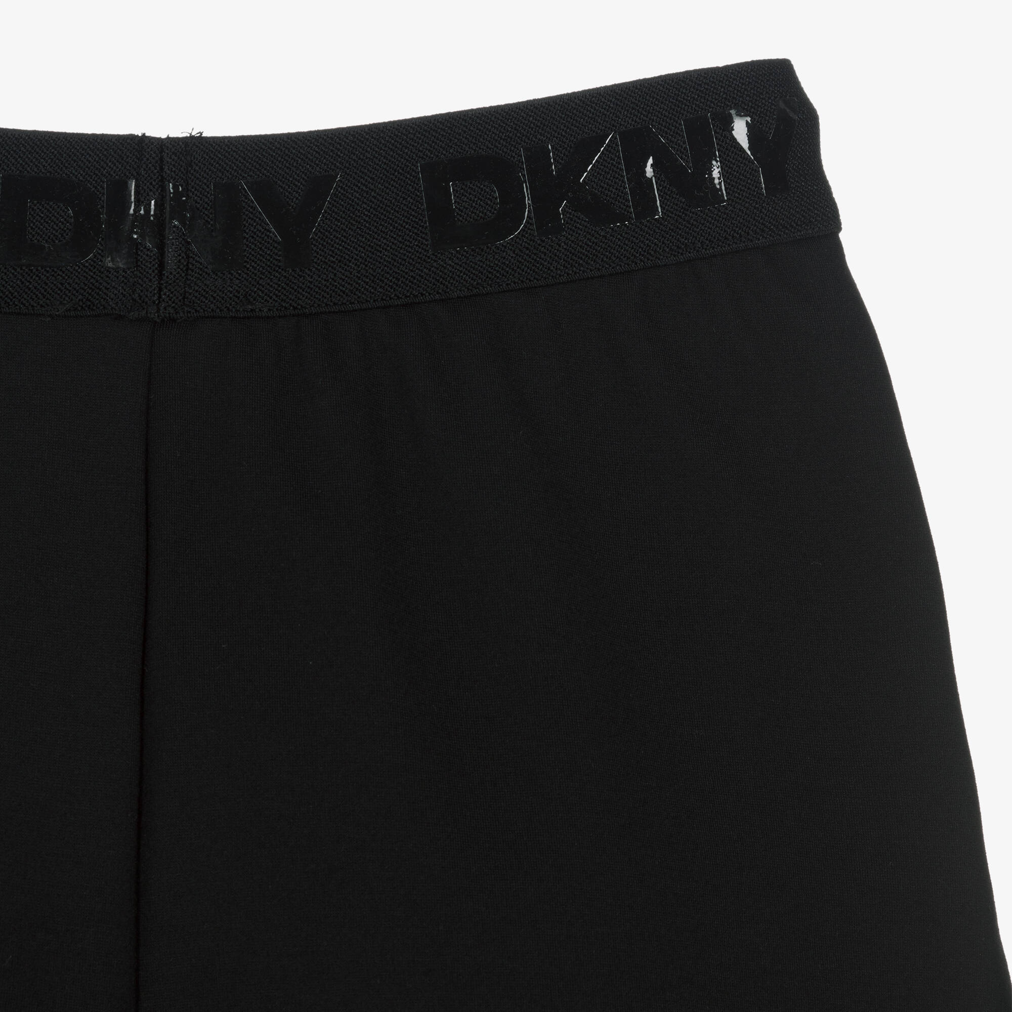 DKNY - Girls Black Milano Jersey Shorts with Repeat Logo Waistband ...