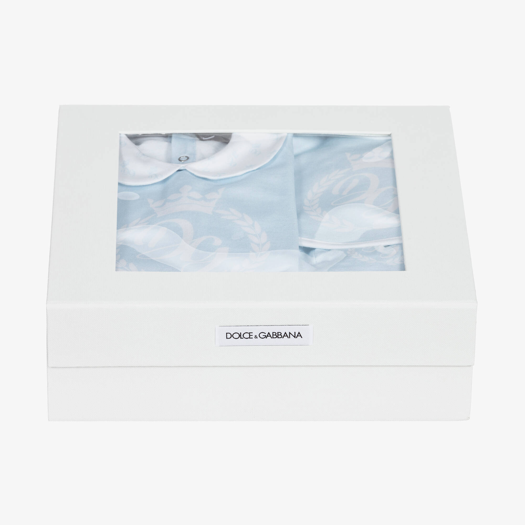 Dolce & Gabbana - Blue Cotton Babysuit Gift Set | Childrensalon