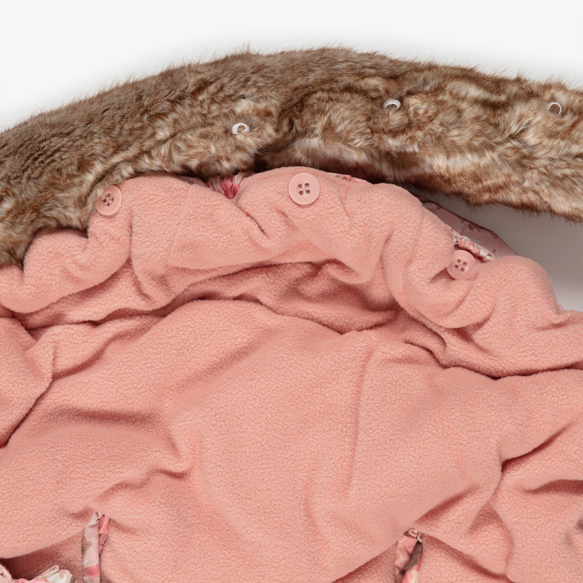 Elodie - Pink Rose Print Footmuff (95cm) | Childrensalon