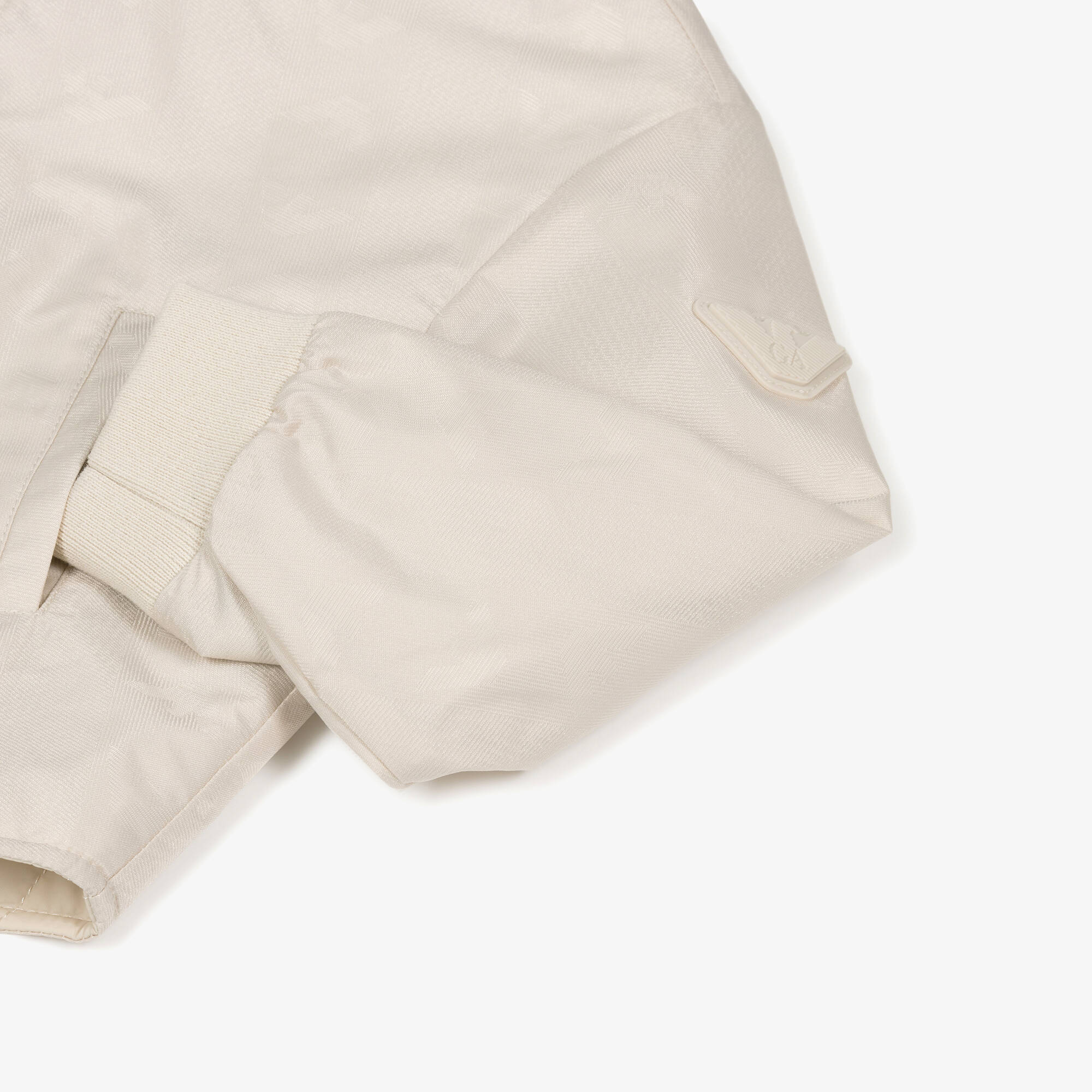 Emporio Armani - Baby Boys Beige Bomber Jacket with Jacquard Eagle Logo ...
