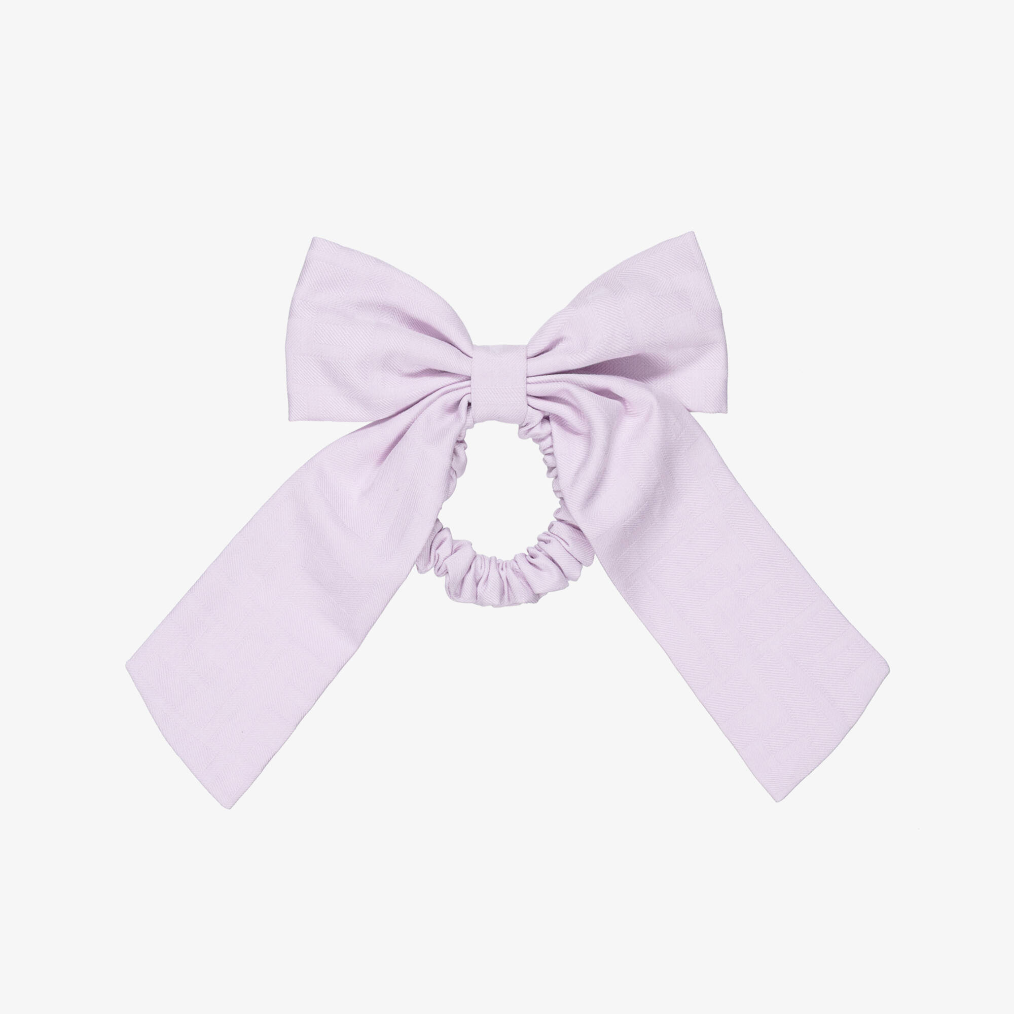 Fendi - Girls Lilac Purple FF Logo Bow Hair Scrunchie (14cm ...