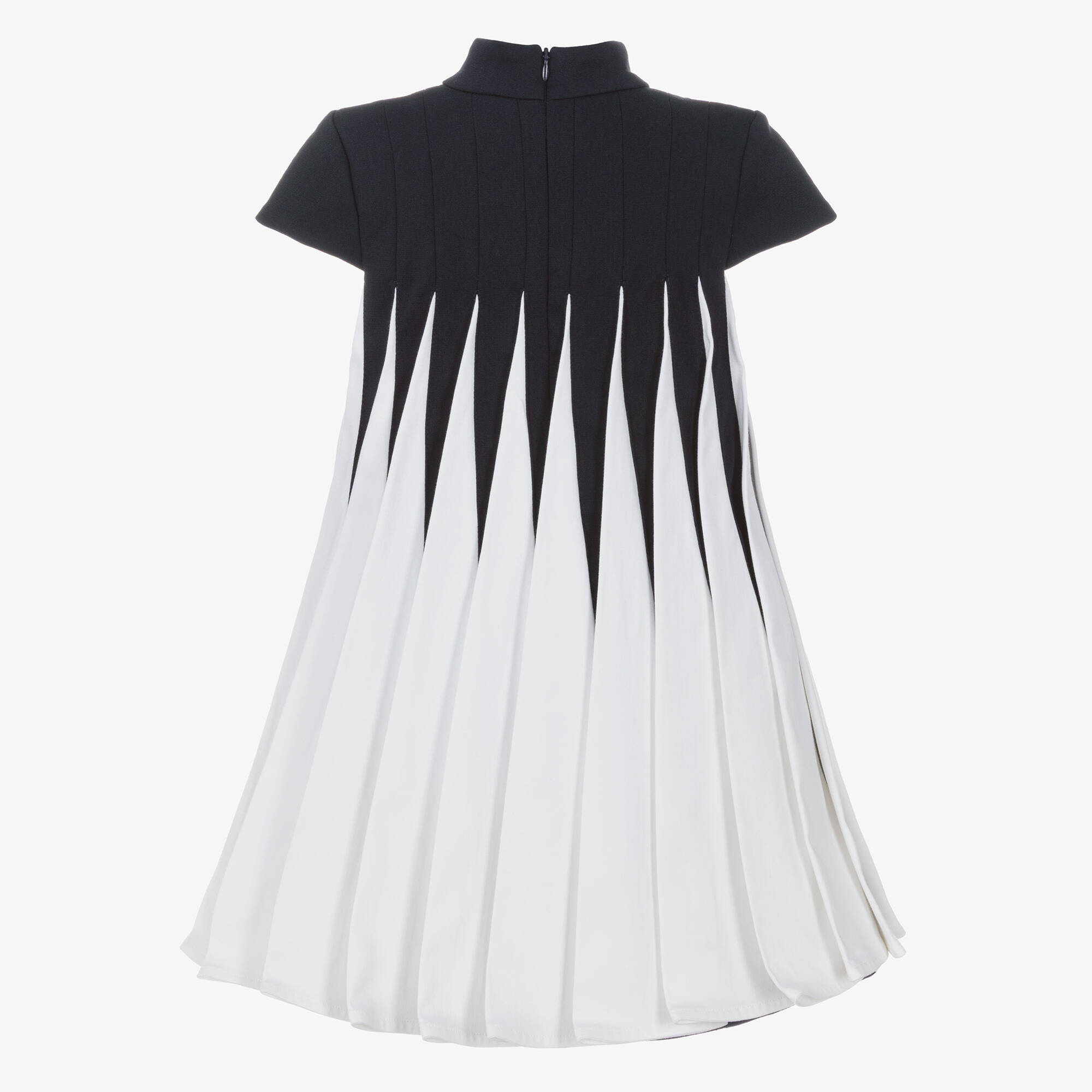 Jessie and James London - Girls Navy Blue & White Accordion Pleat Dress ...