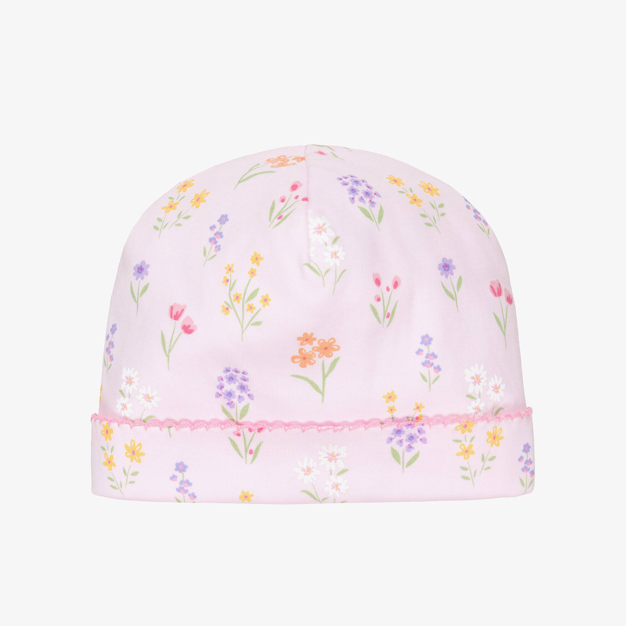 Kissy Kissy - Baby Girls Pink Pima Cotton Summer Wildflowers Hat ...