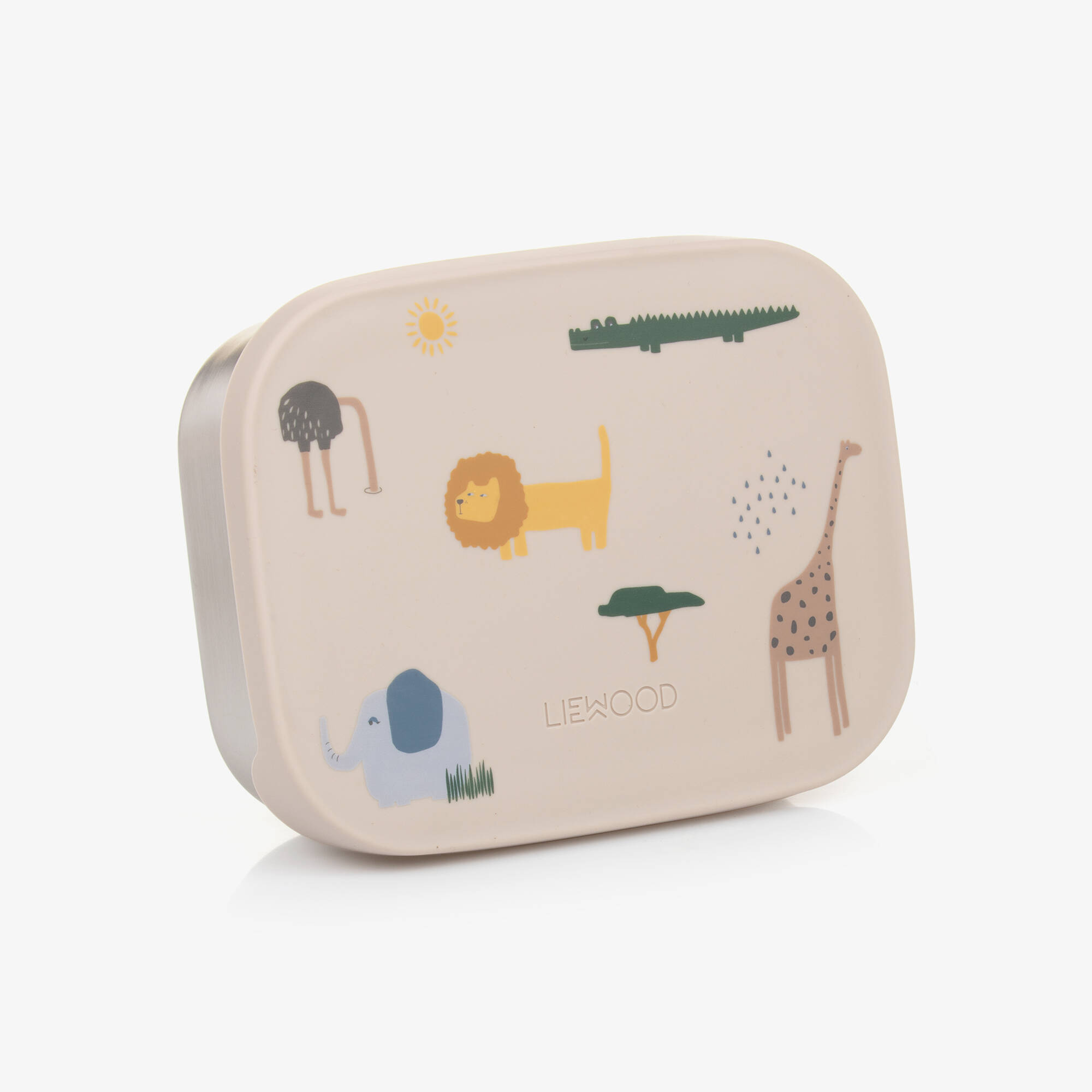 Liewood - Beige Safari Print Lunch Box (16cm) | Childrensalon