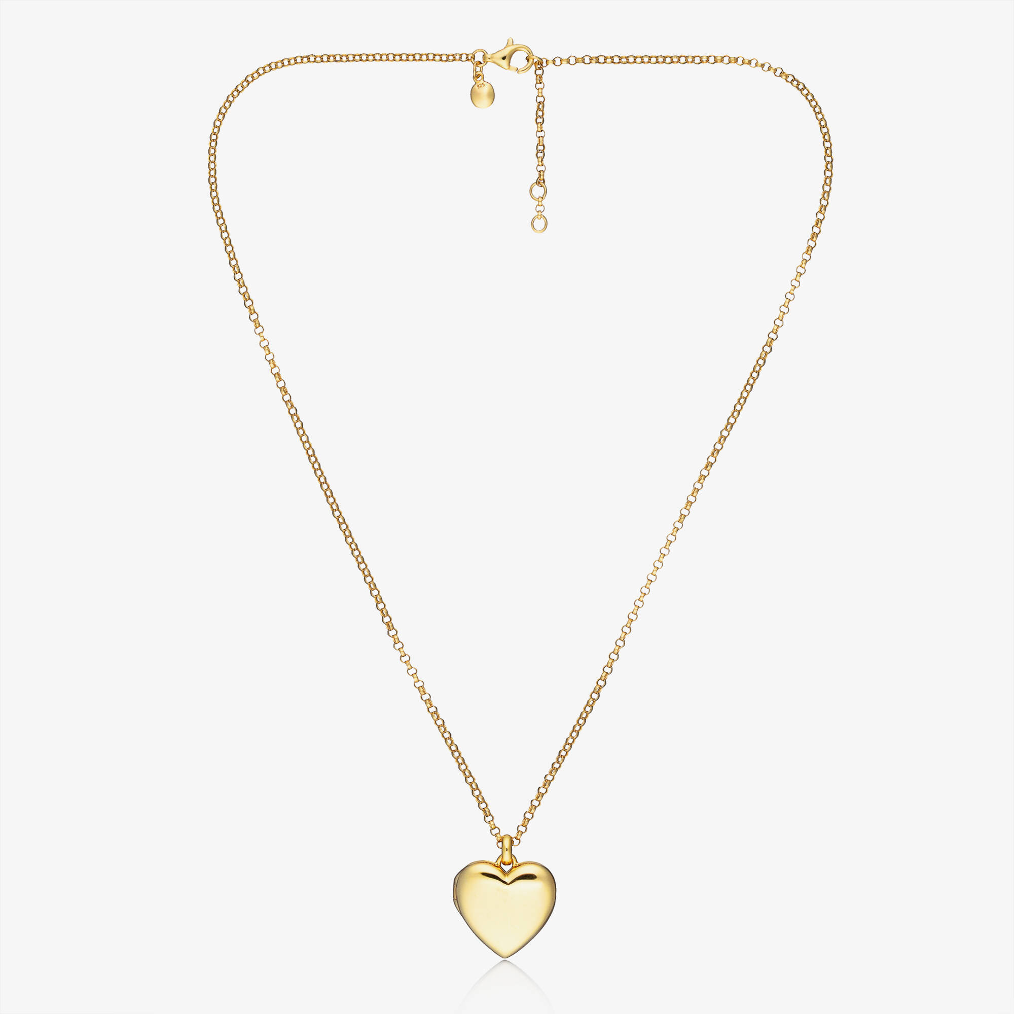 Little Star - Girls Gold Plated Personalised Heart Locket (38cm ...