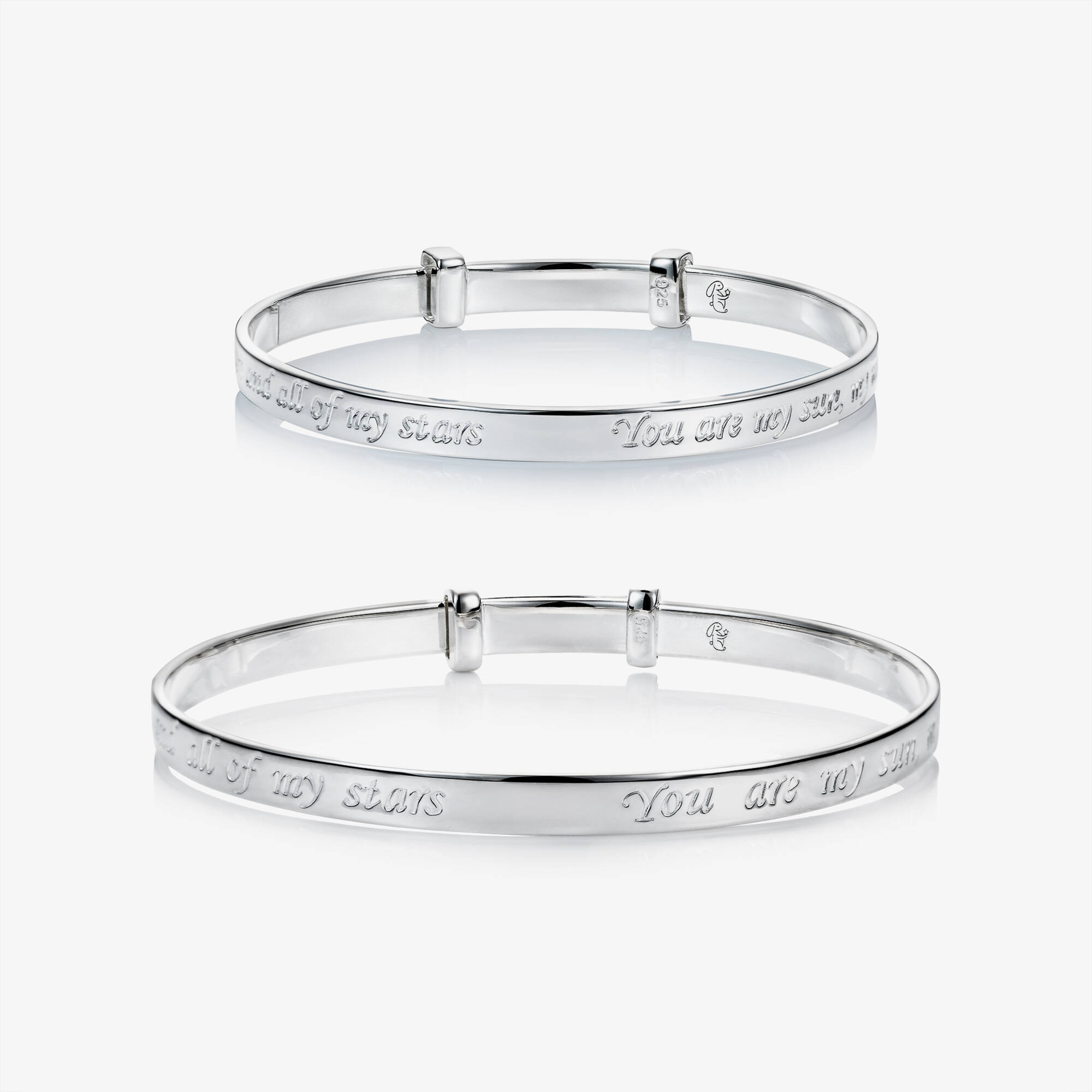 Little Star - Sterling Silver Mummy & Me Stars Heart Bracelet Set ...