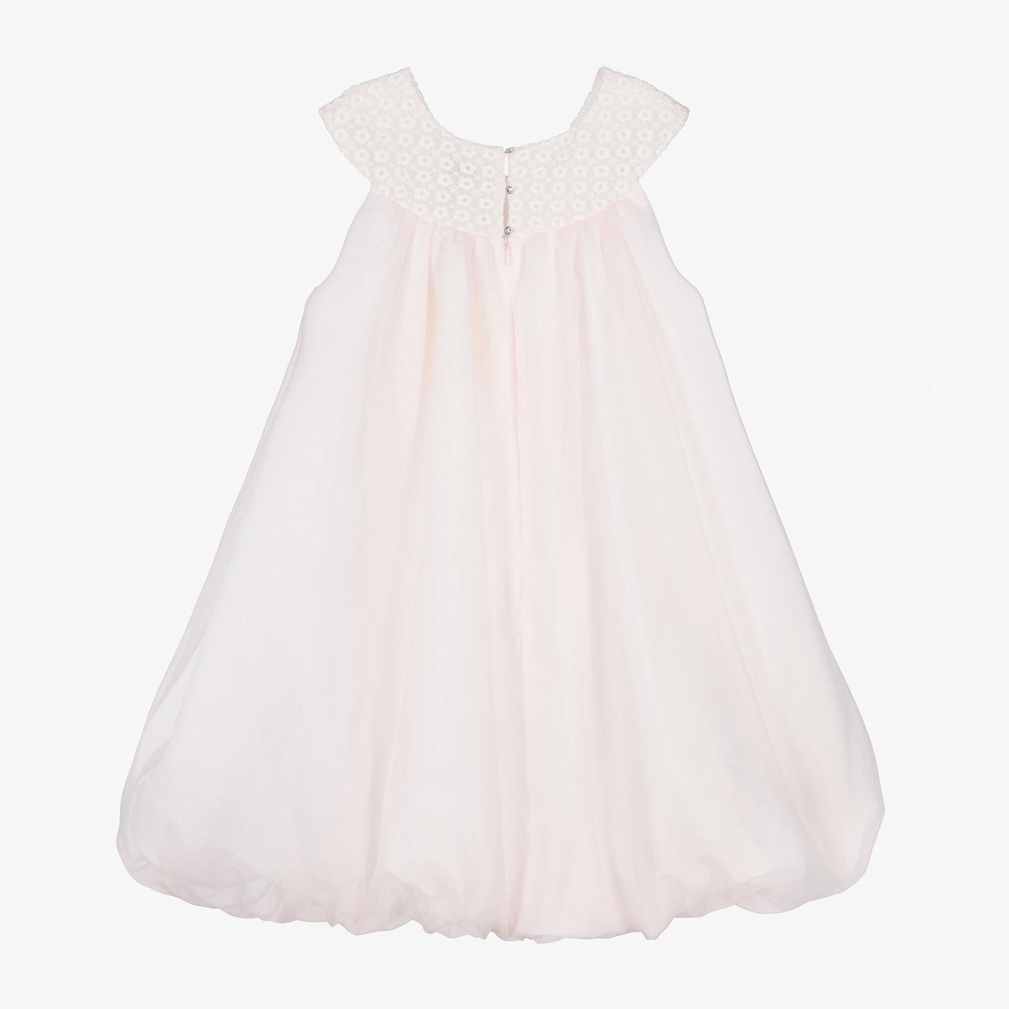 MARC JACOBS - Girls Pale Pink Organza Bow Dress | Childrensalon