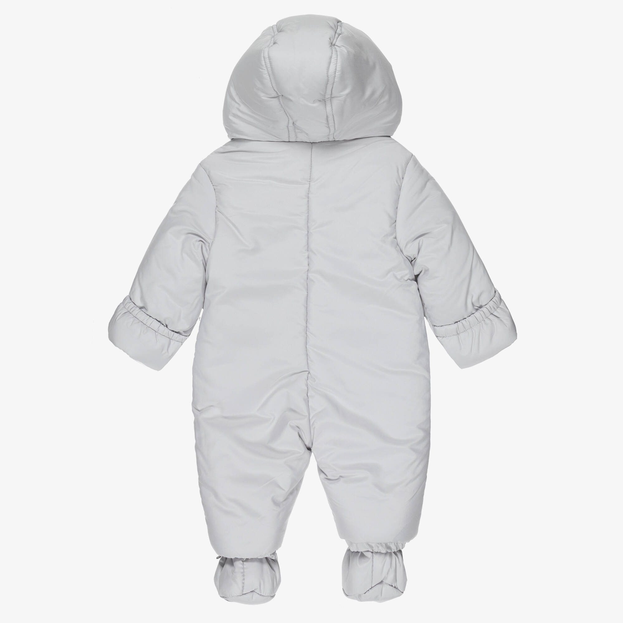 Mayoral Newborn - Grey Safari Animals Baby Snowsuit | Childrensalon